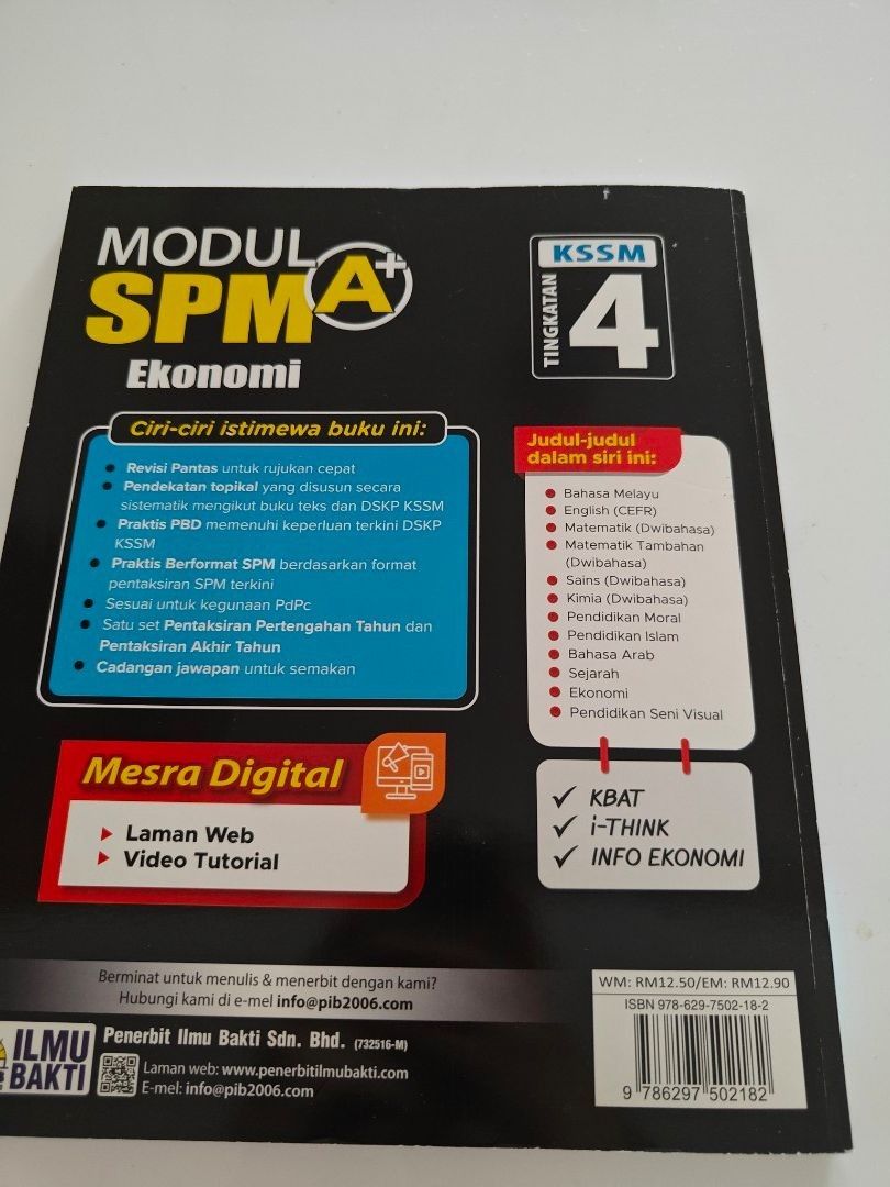 Modul Spm A+ Ekonomi Tingkatan 4, Hobbies & Toys, Books & Magazines, Textbooks on Carousell