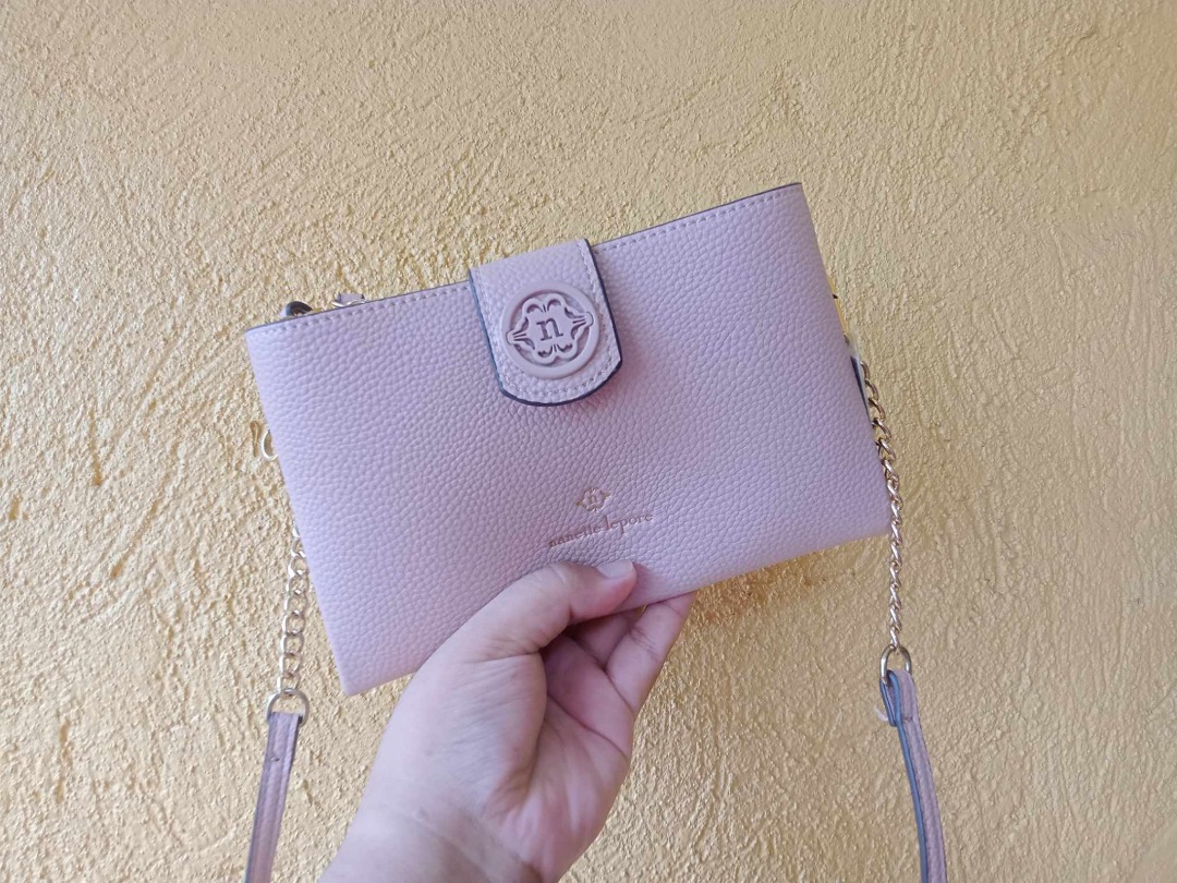 Nanette Lepore Women's Francine Convertible Wallet on a Chain Blush ...