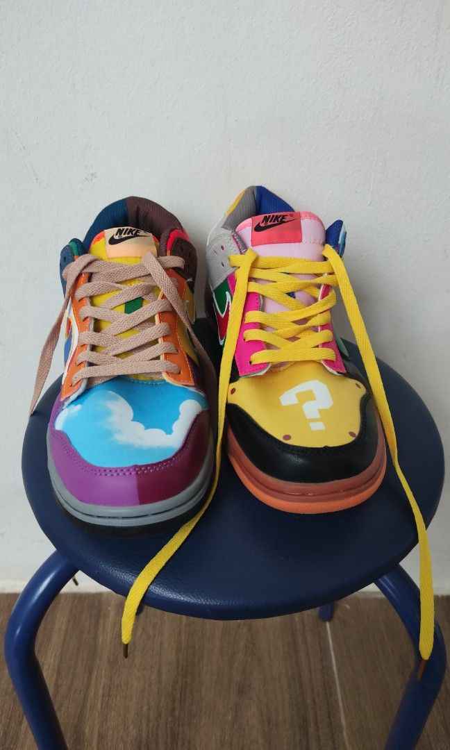 Nike SB Dunk Mario Bross sz 43, Fesyen Pria, Sepatu , Sneakers di Carousell