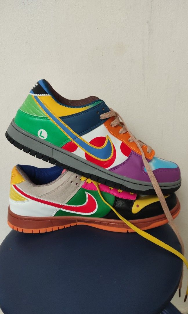 Nike SB Dunk Mario Bross sz 43, Fesyen Pria, Sepatu , Sneakers di Carousell