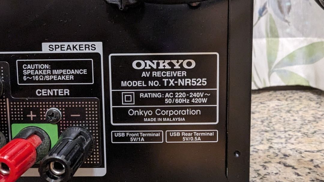 Onkyo TX-NR525 5.2-Channel Network Audio/Video Receiver (Black) with Remote control , 音響器材 ...