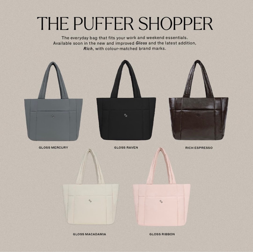 PAPER BUNNY PUFFER SHOPPER PASABUY FROM SG, Women's Fashion, Bags ...