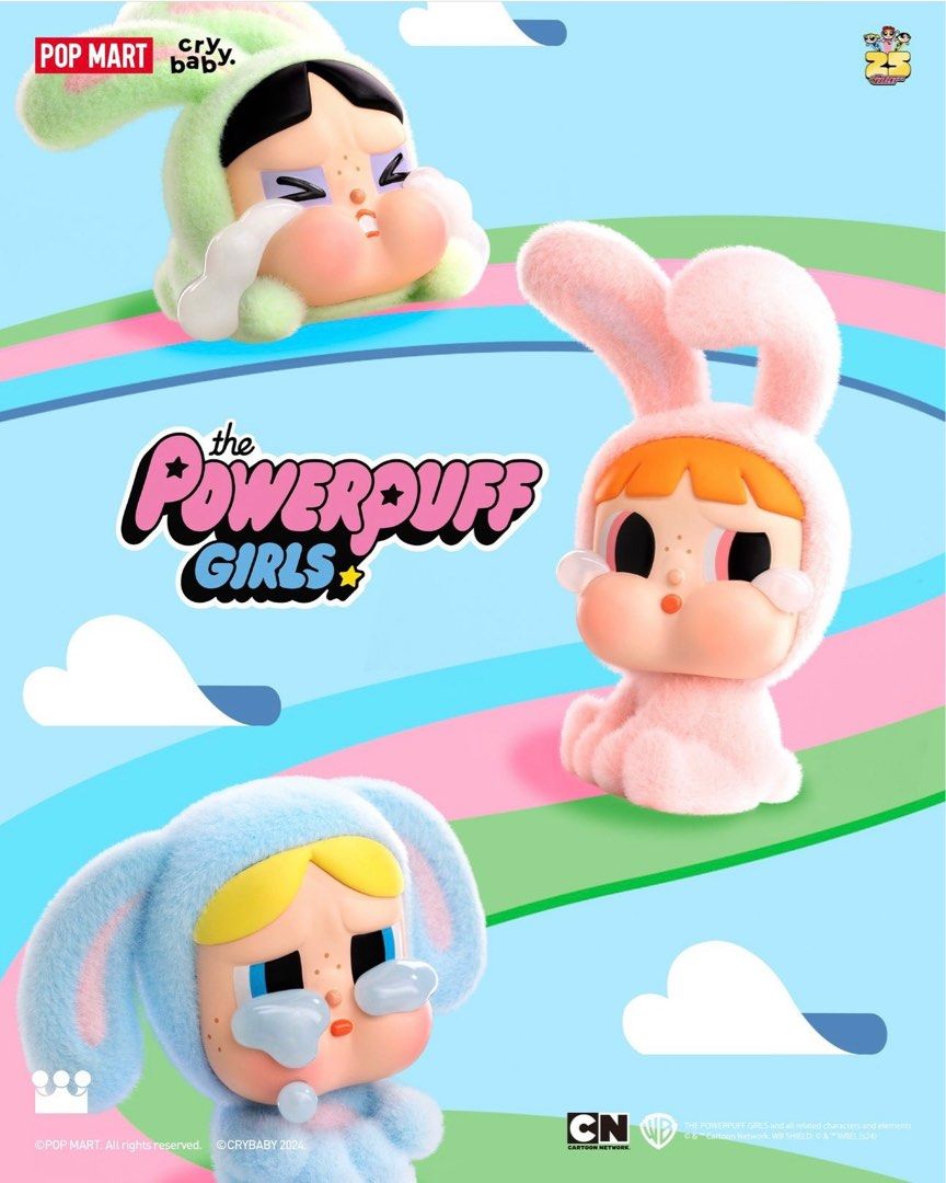 POPMART CRYBABY x Powerpuff Girls Bunny Buttercup, Hobbies & Toys ...
