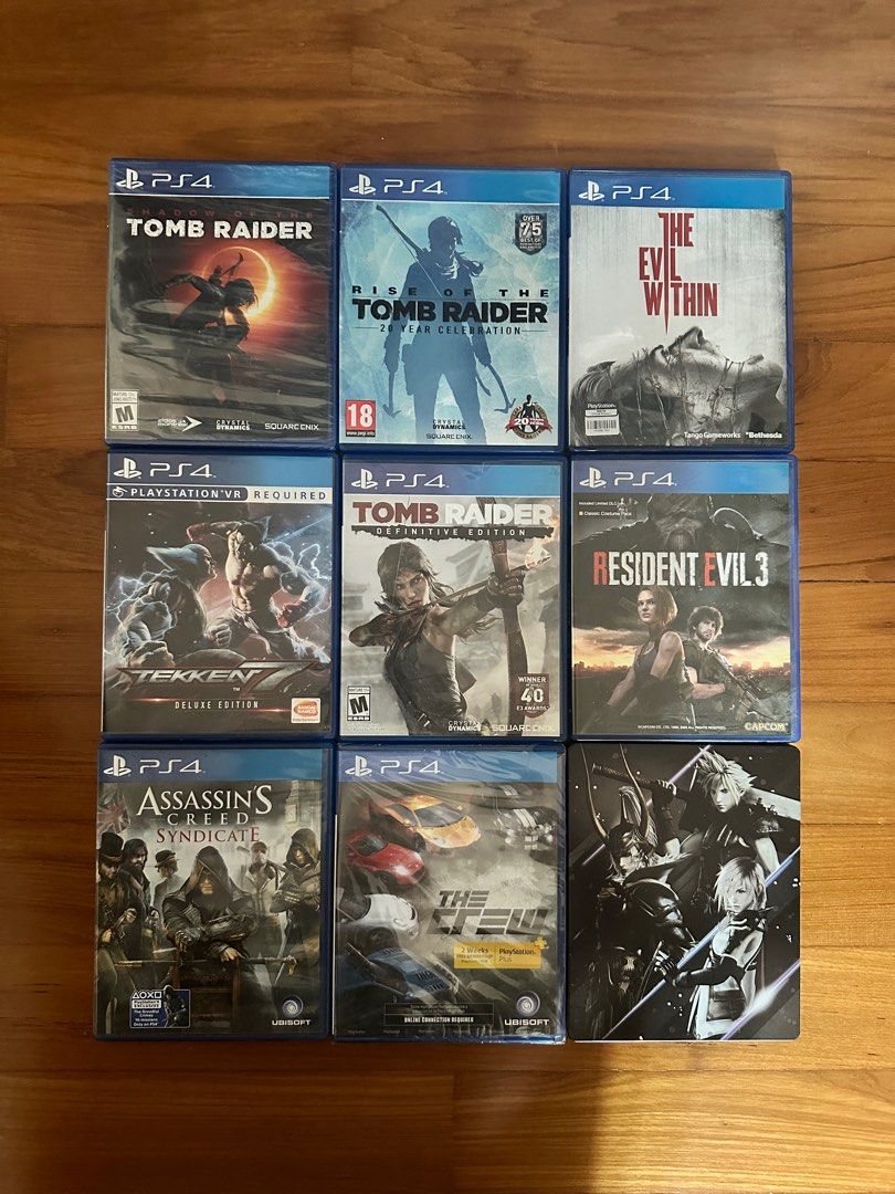 PS4 game Tomb Raider / Rise of the tomb raider / The evil within ...