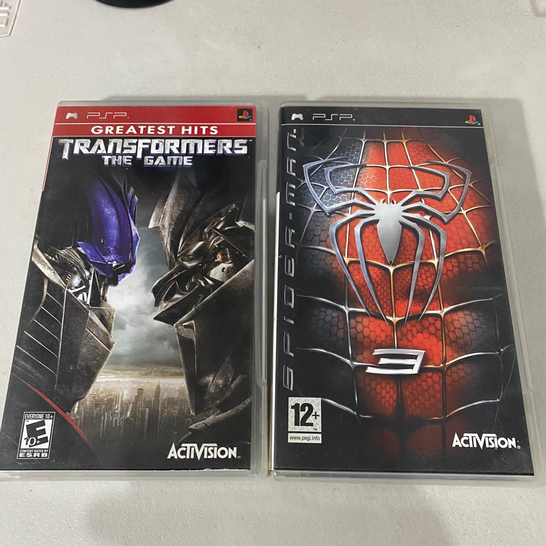 PSP Games Spiderman 3 Transformers, Video Gaming, Video Games ...