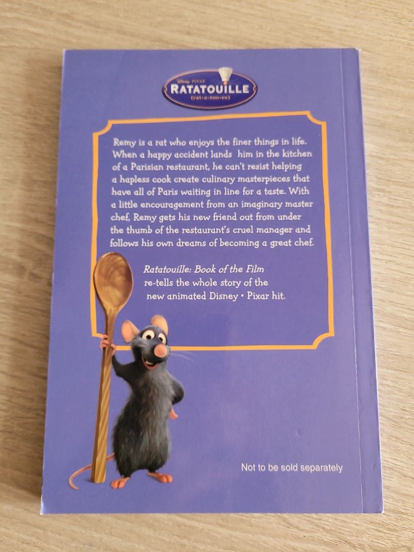 Ratatouille _ book of the film, 興趣及遊戲, 書本 & 文具, 小說 & 故事書 - Carousell