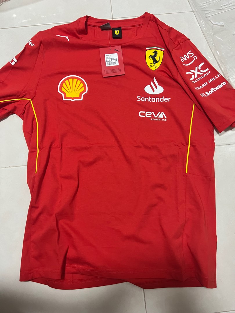 Scuderia Ferrari 2024 F1 Team Tshirt, Men's Fashion, Tops & Sets ...