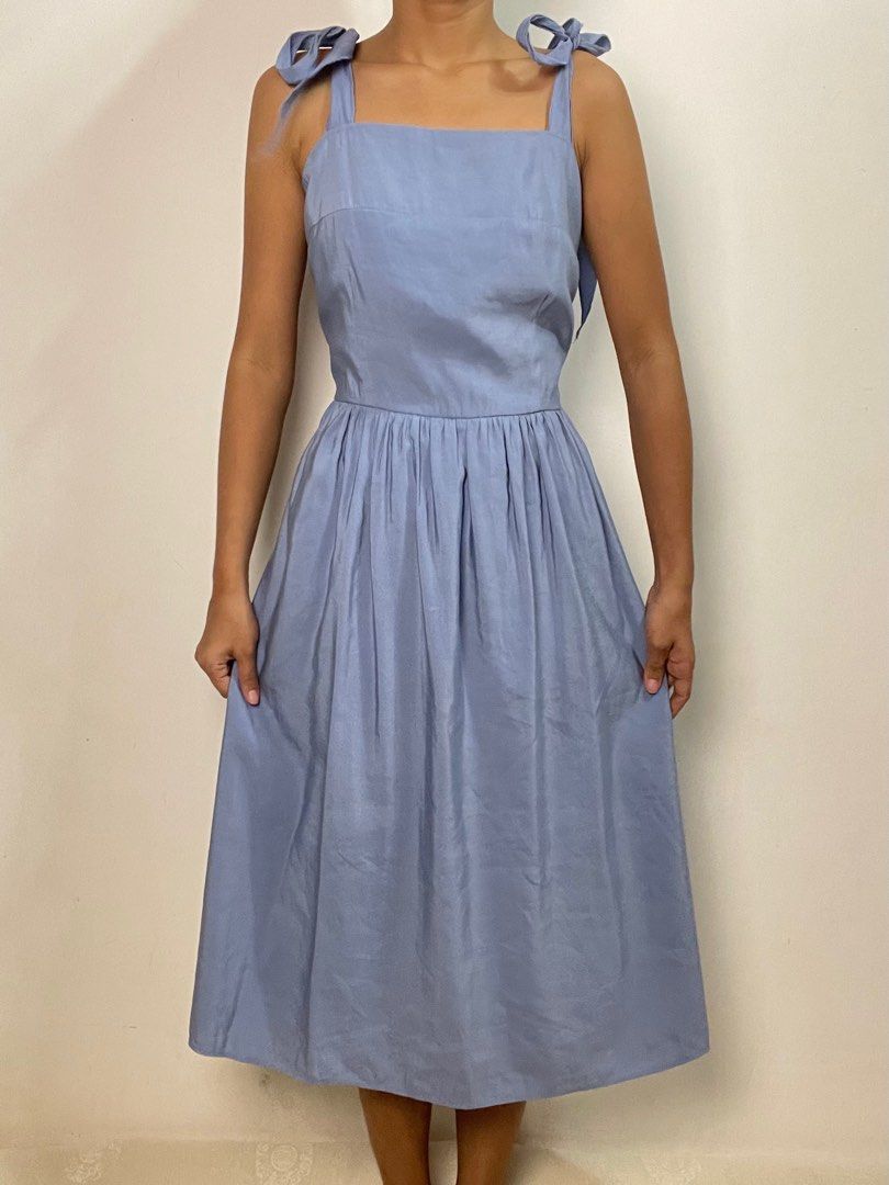SELFTIE BLUE MIDI DRESS, Women's Fashion, Dresses & Sets, Dresses on ...