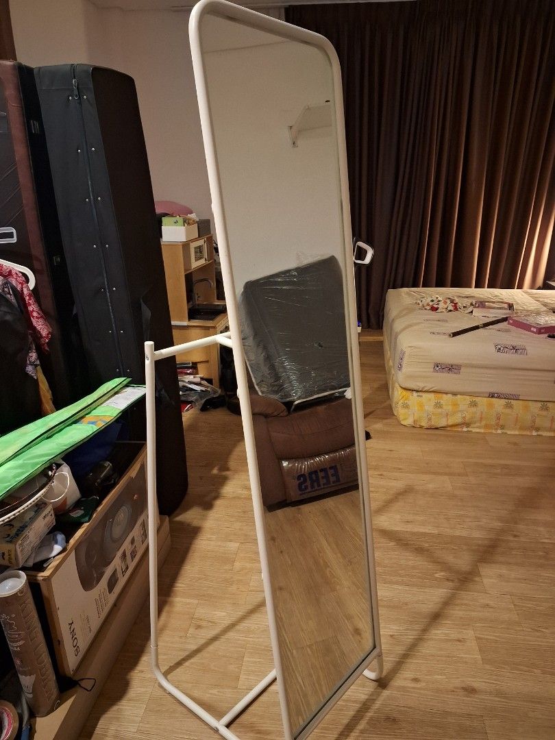 Standing mirror ikea kaca cermin, Perabotan Rumah di Carousell