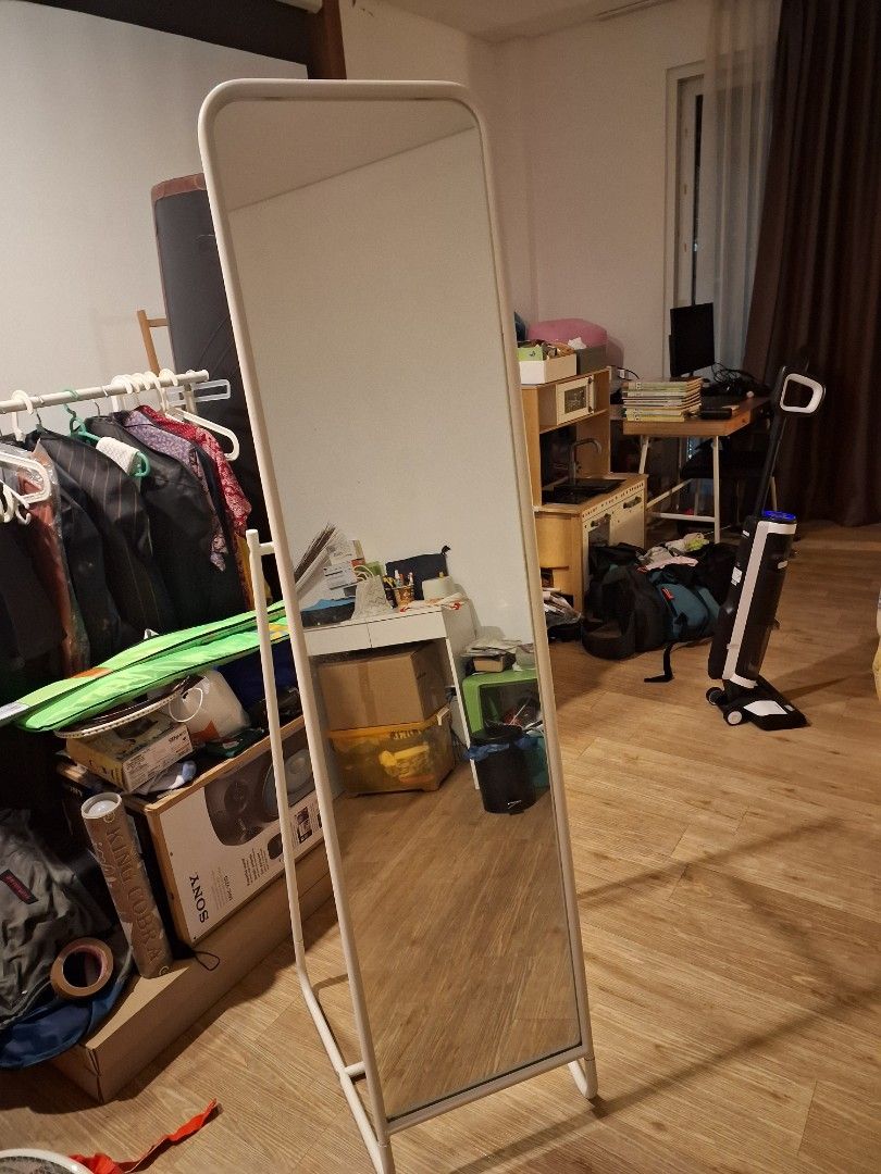 Standing mirror ikea kaca cermin, Perabotan Rumah di Carousell
