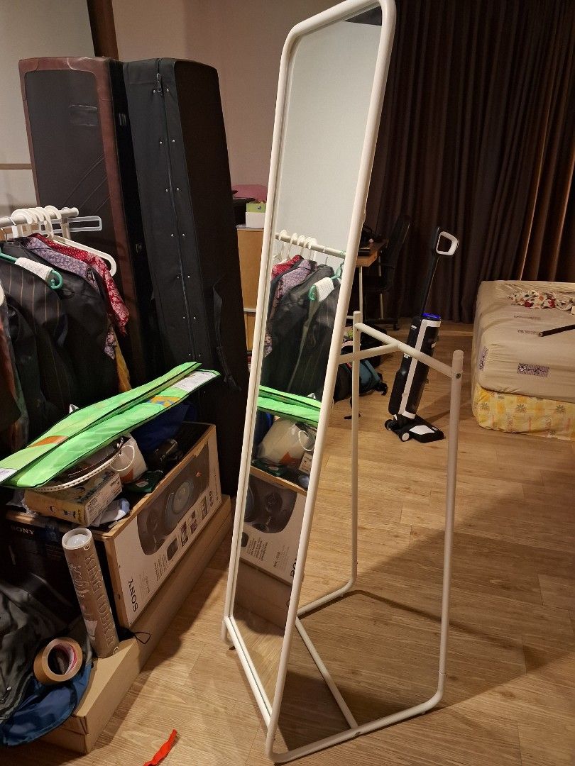 Standing mirror ikea kaca cermin, Perabotan Rumah di Carousell