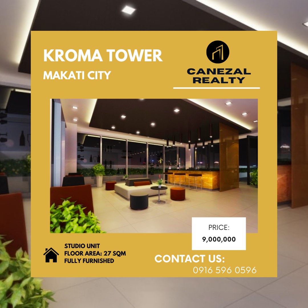 Studio Unit in Kroma Tower Dela Rosa Legazpi Village, Makati City For ...