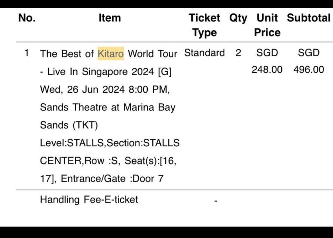 THE BEST OF KITARO WORLD TOUR - LIVE IN SINGAPORE 2024, Tickets ...