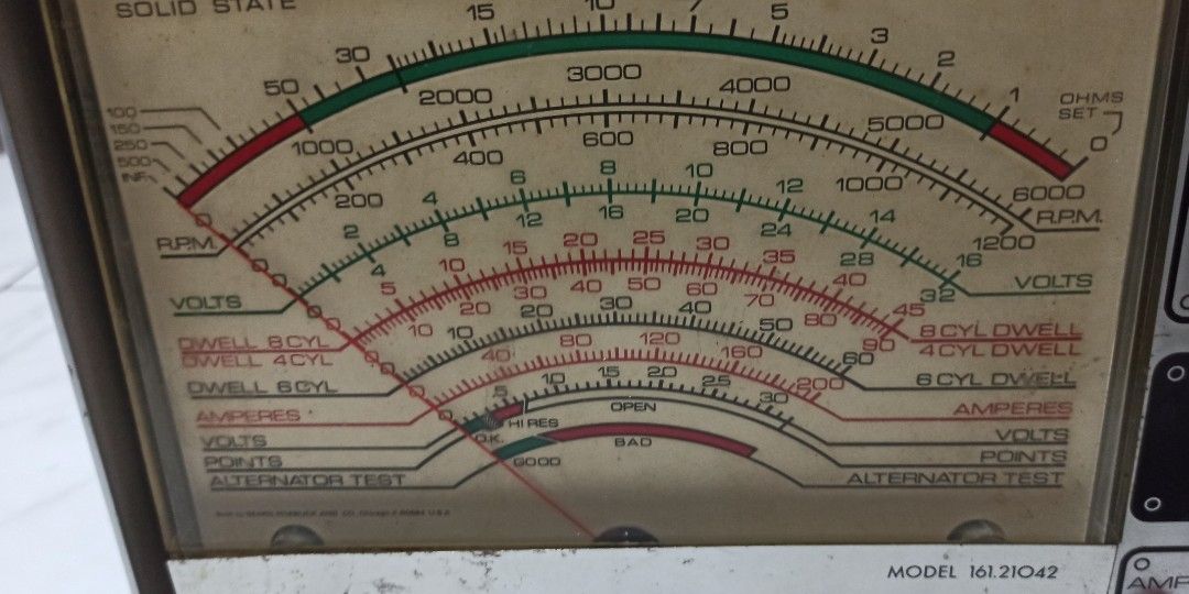 Analyzer Untuk mobil tua VINTAGE SEARS PENSKE AUTOMOTIVE ANALYZER MODEL ...