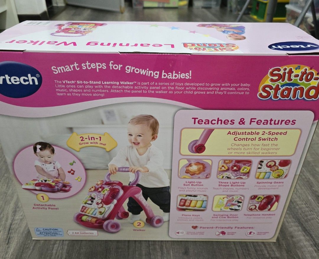 VTech Sit-to-stand learning walker, Babies & Kids, Infant Playtime on ...