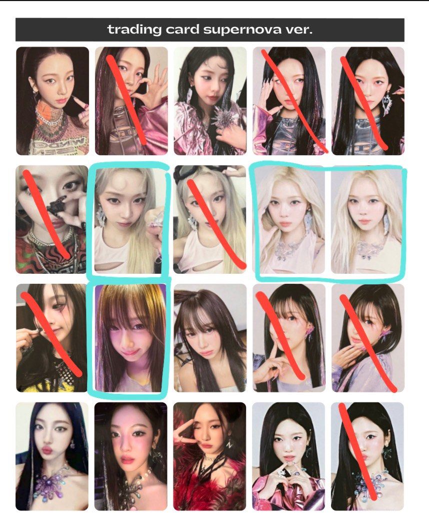 [wtt] aespa mystery circle popup supernova ver trading card pcs karina ...