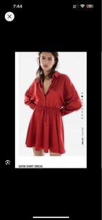 Zara Satin Dress, Women's Fashion, Dresses & Sets, Dresses on Carousell
