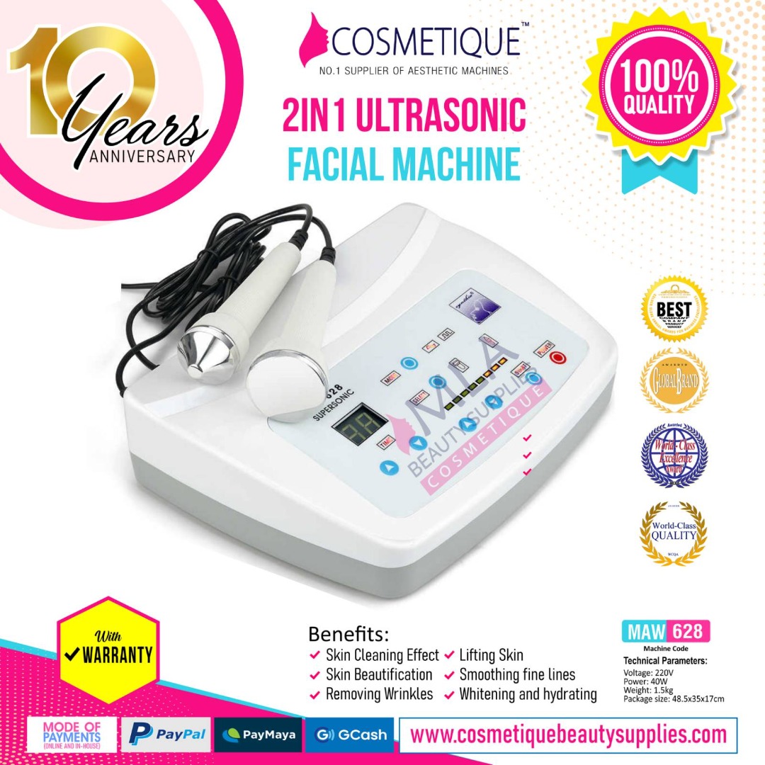 2 in 1 Ultrasonic Facial Machine, Beauty & Personal Care, Face, Face ...