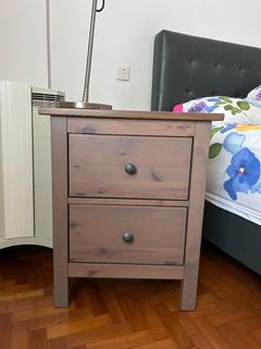 Ikea bedside table with rollers, Furniture & Home Living, Furniture ...