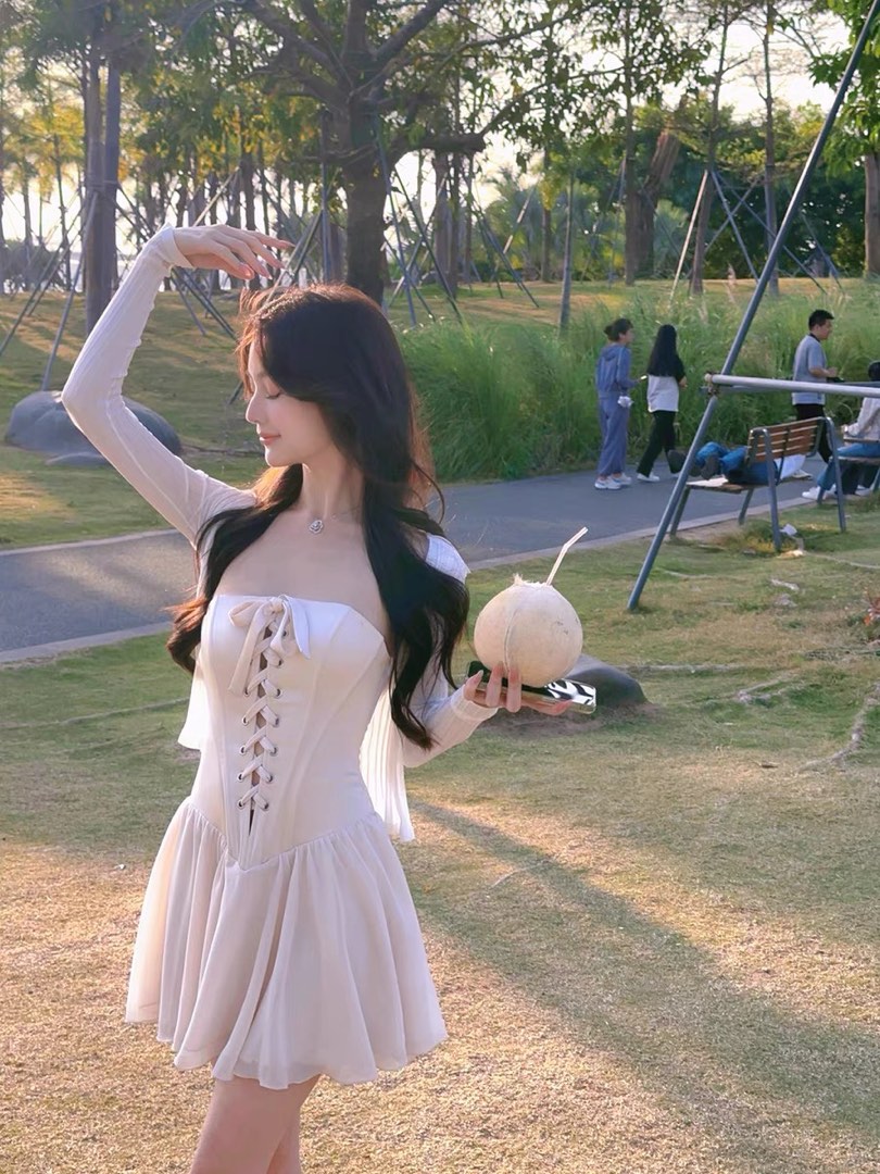 [ NEW ] Princess Cute Ribbon Dress Disneyland, Women's Fashion, Dresses ...