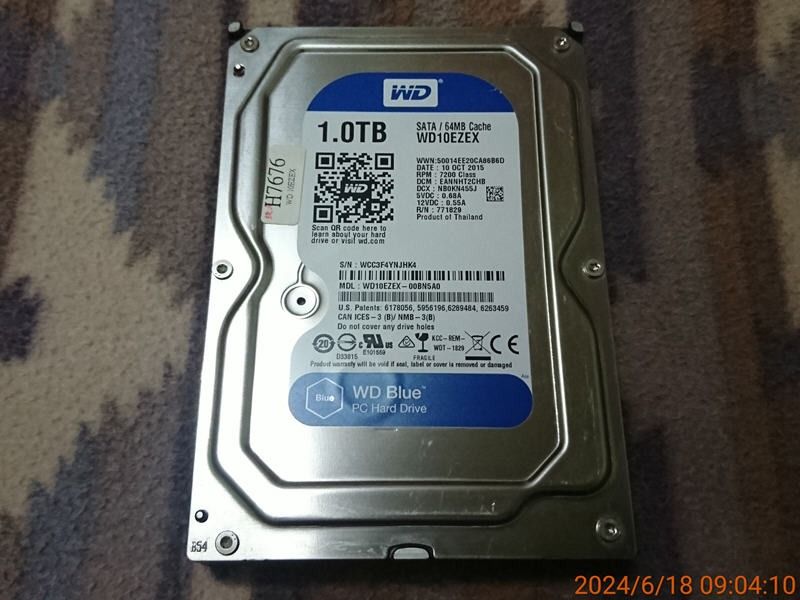 威騰 Western Digital WD10EZEX 1TB 7200RPM SATA介面 3.5吋 硬碟, 電腦及科技產品, 電腦周邊產品, 硬碟及儲存裝置在旋轉拍賣