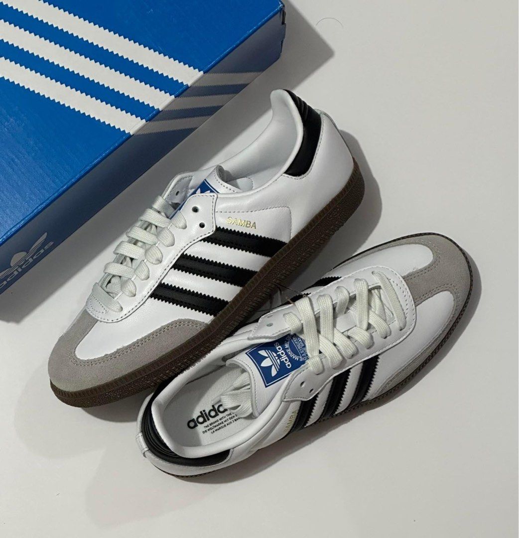 Adidas Samba White, Men's Fashion, Footwear, Sneakers on Carousell