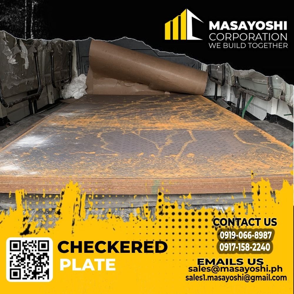 BI Checkered Plate 4x8ft x 3mm, MS Plate, Anchor Bolt, Channel Bar ...