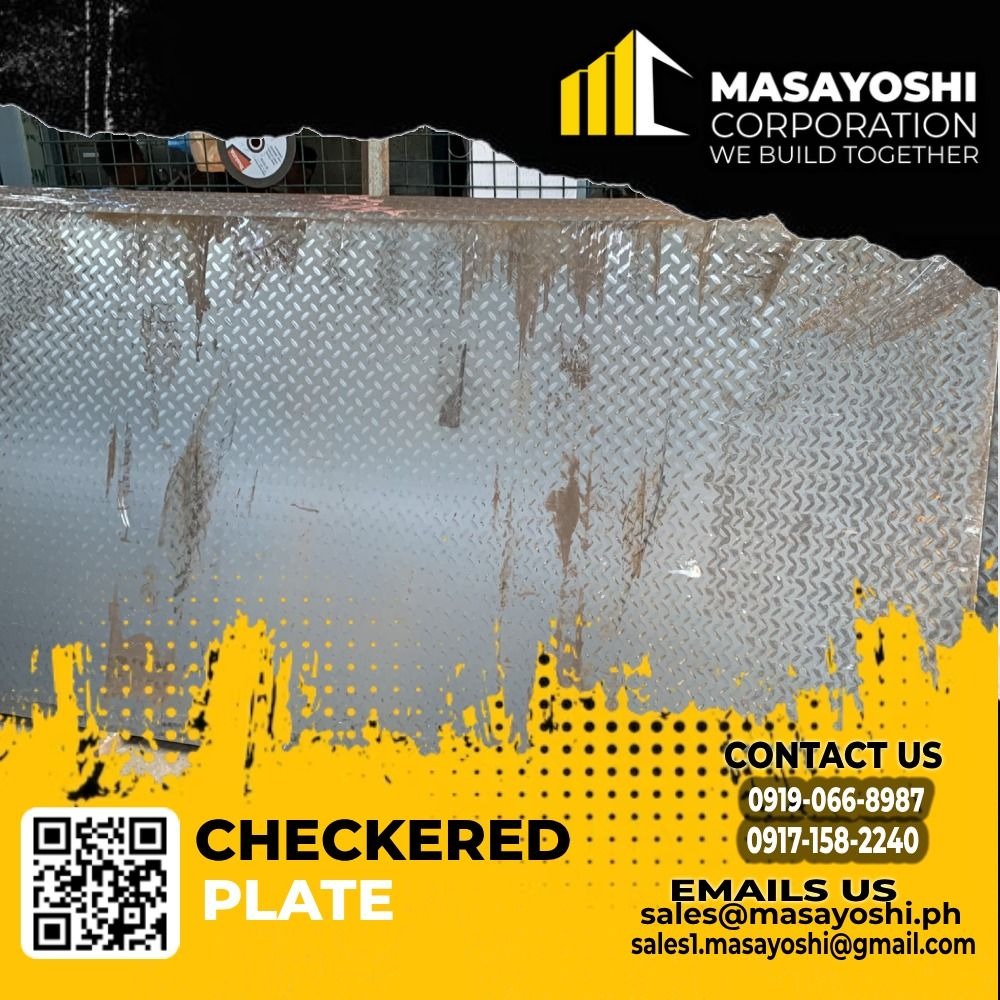 BI Checkered Plate 4x8ft x 8mm,MS Plate, Anchor Bolt, Channel Bar ...
