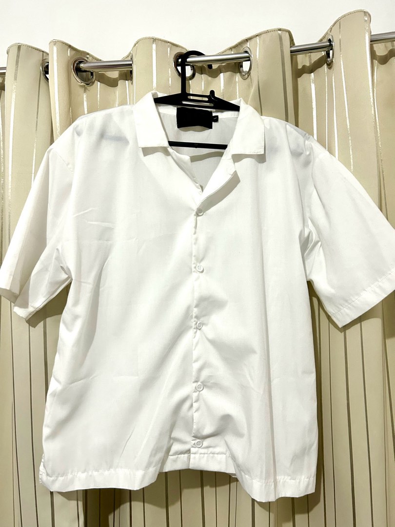 Boxy Crop Polo white, Men's Fashion, Tops & Sets, Formal Shirts on ...