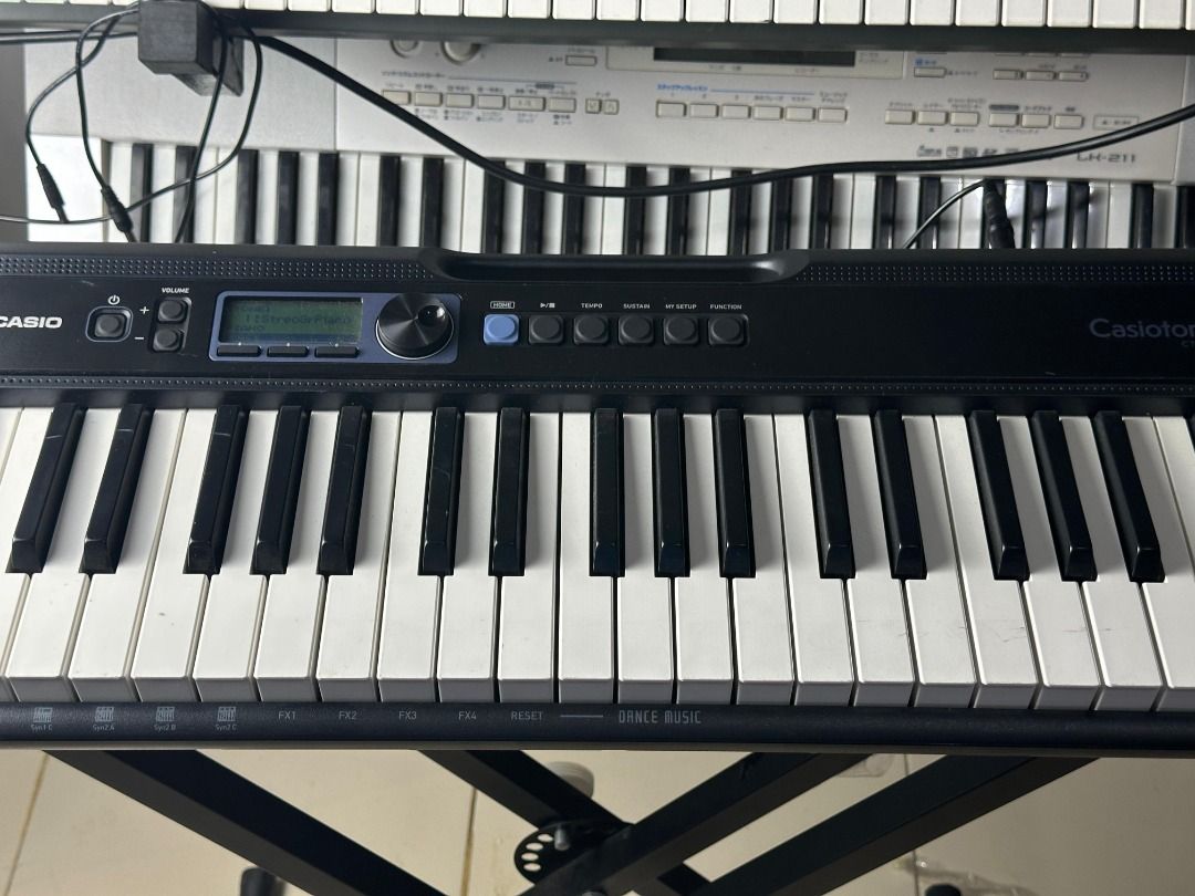 Casio CT-S300 61 Keys Black Slim Casiotone Keyboard Organ Piano Semi ...