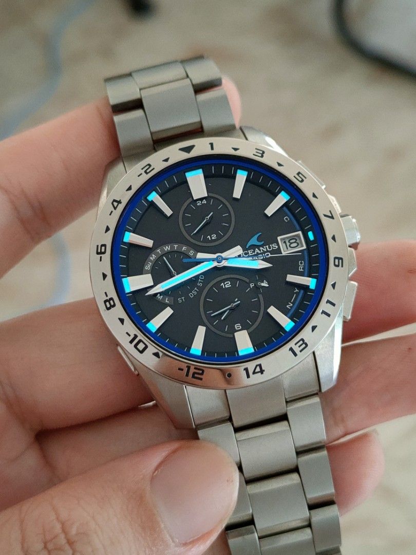 Casio Oceanus T3000 titanium solar Bluetooth watch, Men's Fashion ...