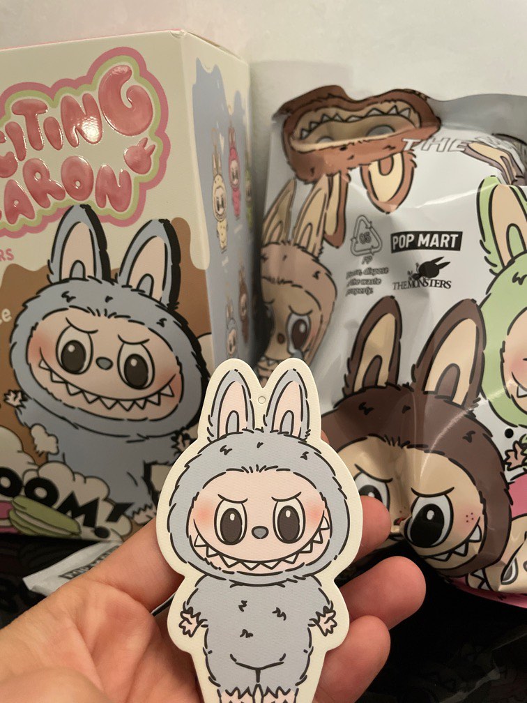 Coconut/ Grape Labubu Macaron seasalt color blue Authentic, Hobbies ...