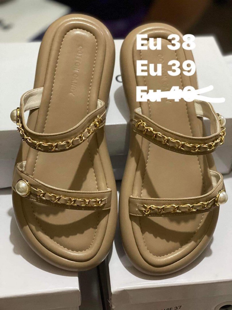 Cotton candy sandals, Women's Fashion, Footwear, Flats & Sandals on ...