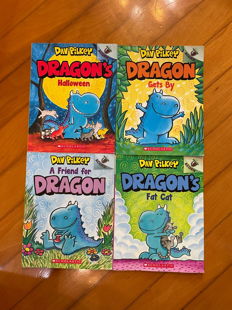 Dragon by Dav Pilkey (full set), 興趣及遊戲, 書本 & 文具, 兒童書籍 - Carousell