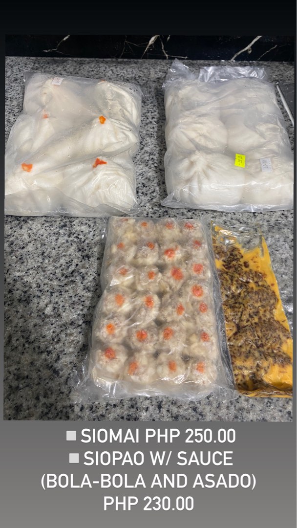 FROZEN SIOMAI AND SIOPAO, Food & Drinks, Chilled & Frozen Food on Carousell