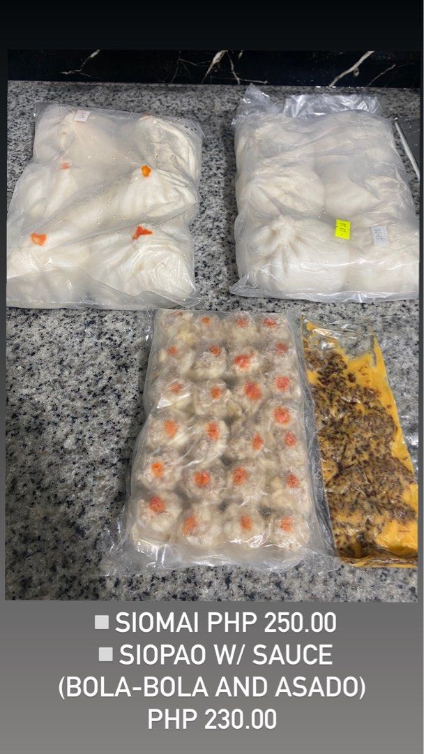 FROZEN SIOMAI AND SIOPAO, Food & Drinks, Chilled & Frozen Food on Carousell