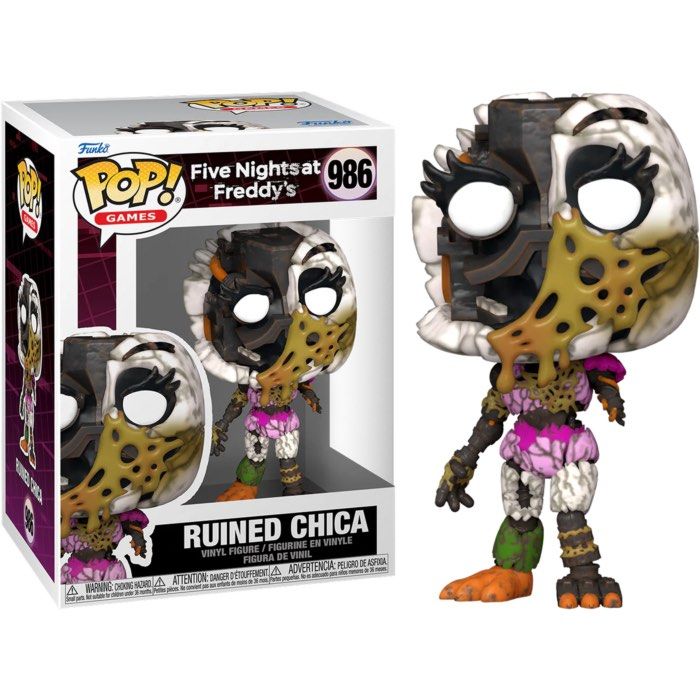 Funko Pop! Games: Five Nights at Freddy's: Security Breach Ruin - Ruined Chica #986/Ruined Roxy ...
