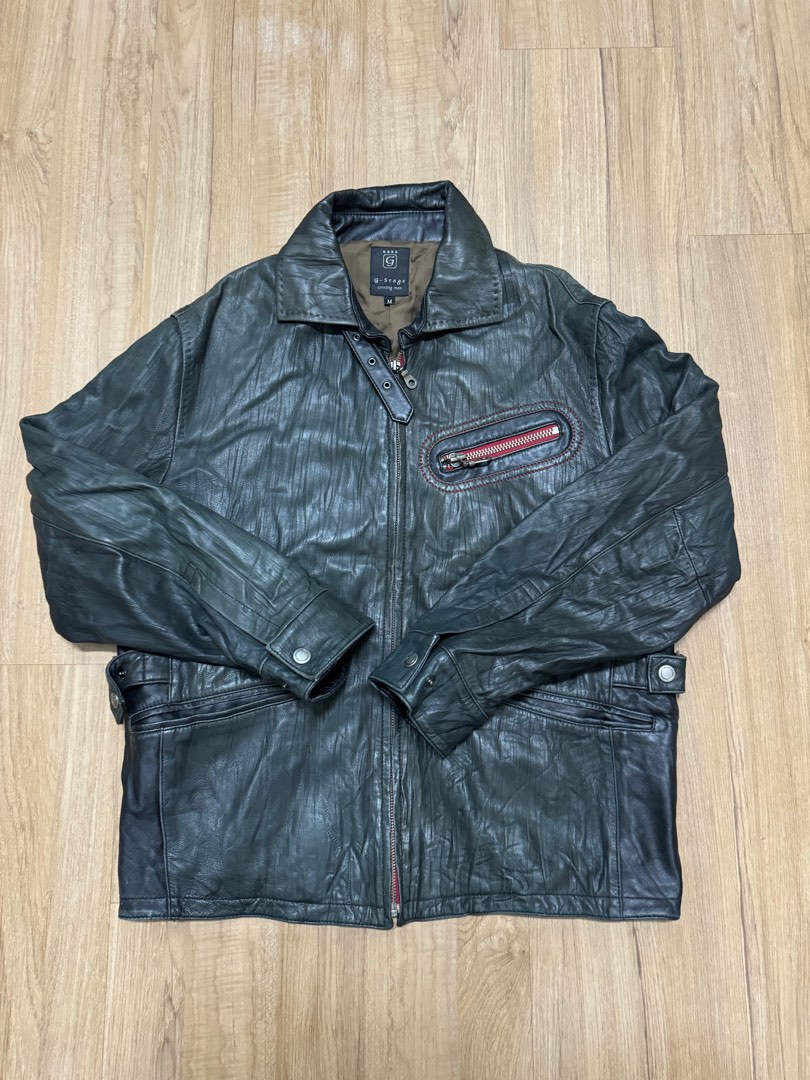 G STAGE LEATHER RIDING JACKET, Men's Fashion, Coats, Jackets and ...