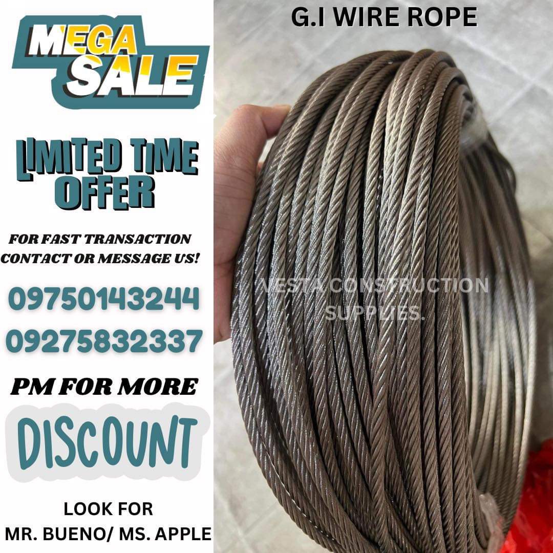 G.I Wire Rope, Commercial & Industrial, Construction Tools & Equipment ...