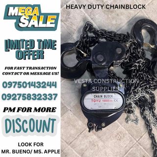 Heavy duty Chain block, Commercial & Industrial, Construction Tools ...