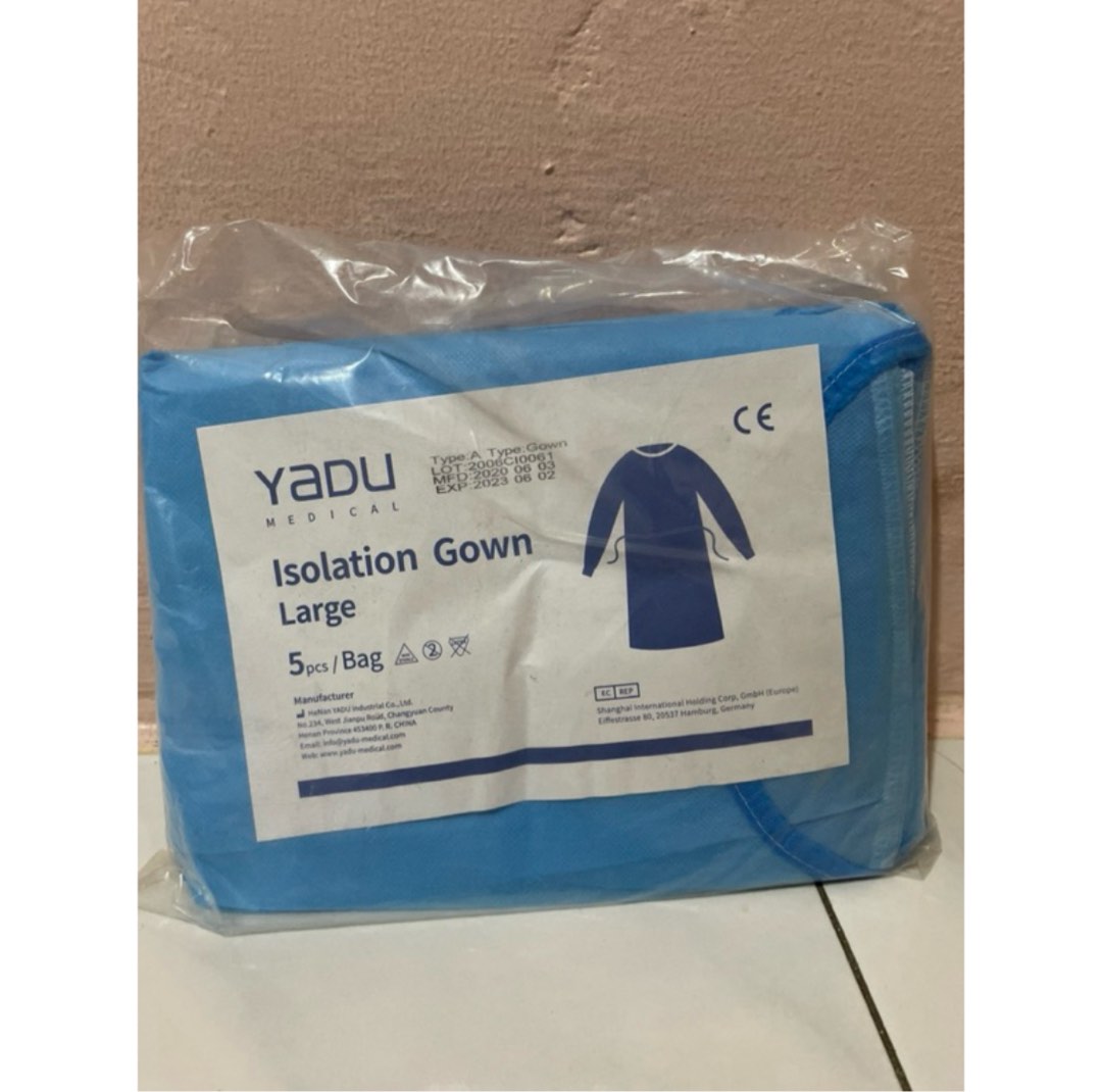 Isolation Gown Suit Blue WaterProof Disposable PPE (55gsm), Health ...
