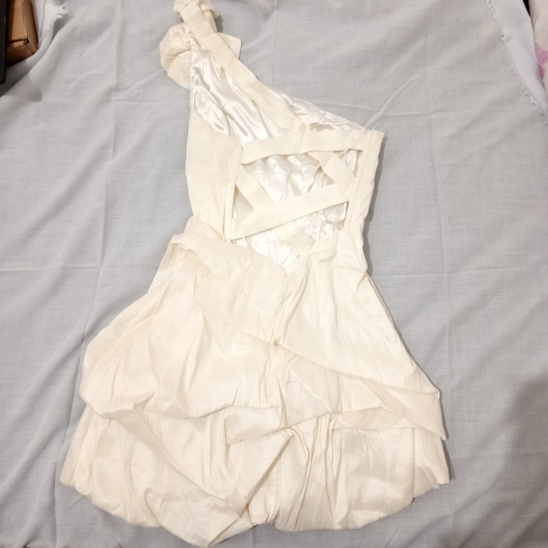 Jennie mini white puffy dress y2k grunge downtown academia acubi ...