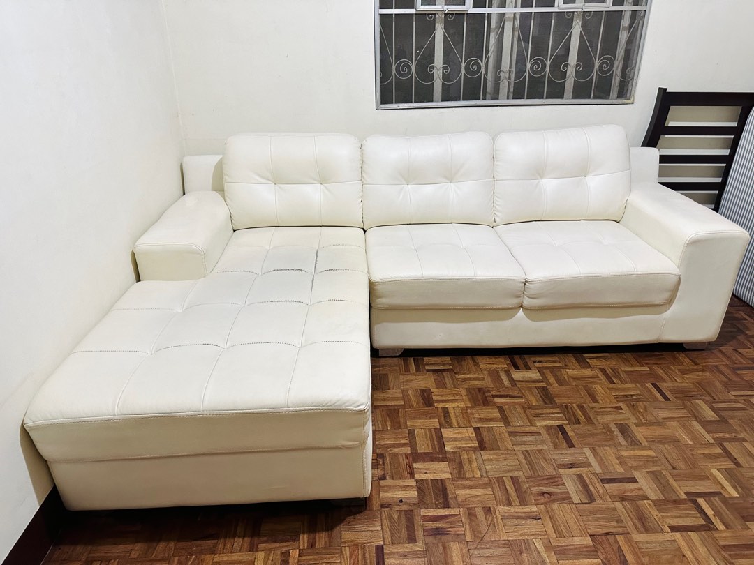 L-Shape Sofa (Our Home), Furniture & Home Living, Furniture, Sofas on Carousell