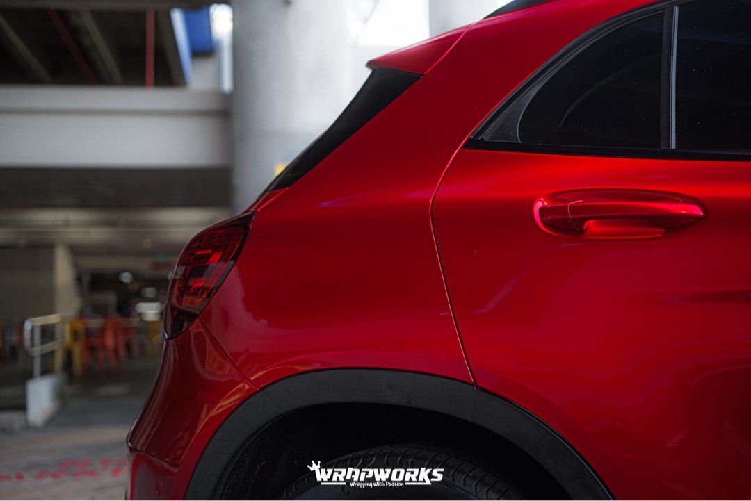 MERCEDES GLA - SOUL RED FULL VINYL WRAP, Car Accessories, Accessories ...