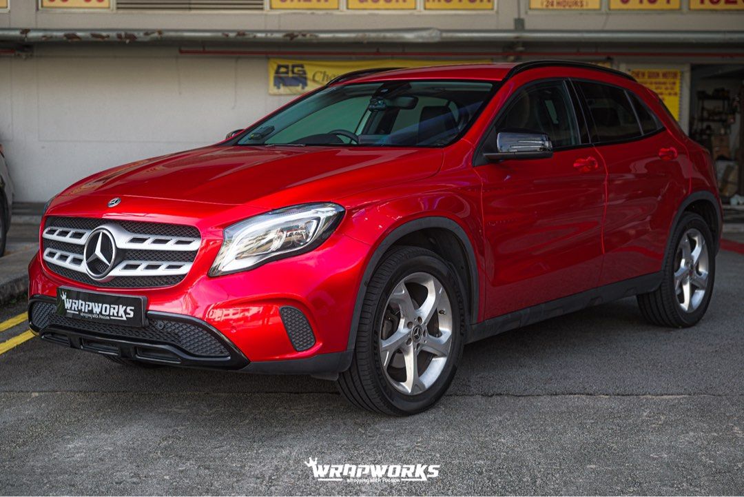MERCEDES GLA - SOUL RED FULL VINYL WRAP, Car Accessories, Accessories ...