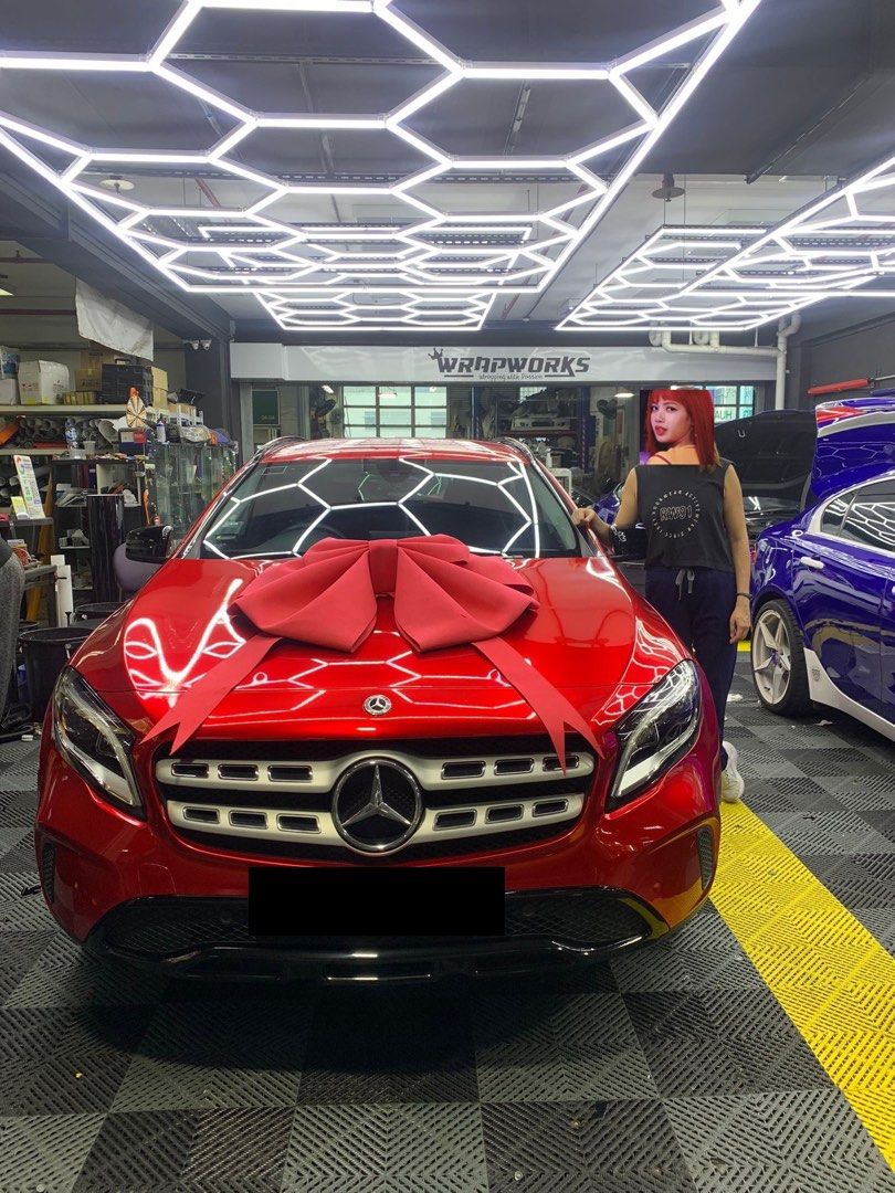 MERCEDES GLA - SOUL RED FULL VINYL WRAP, Car Accessories, Accessories ...