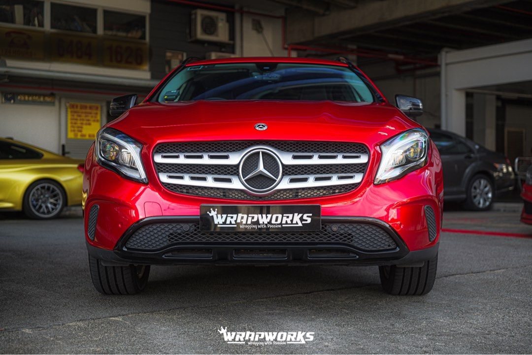 MERCEDES GLA - SOUL RED FULL VINYL WRAP, Car Accessories, Accessories ...