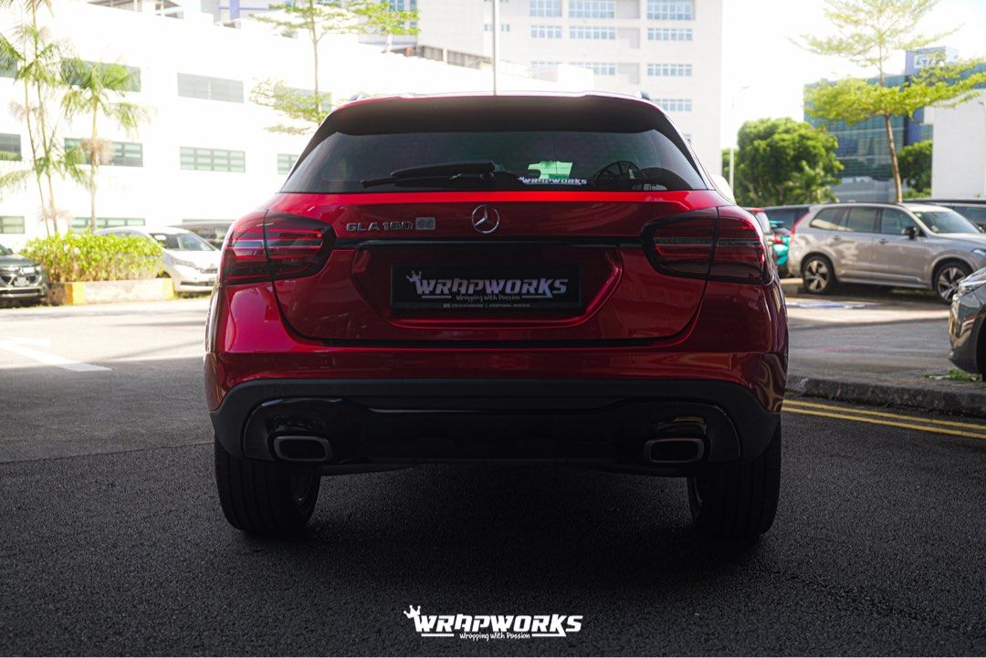 MERCEDES GLA - SOUL RED FULL VINYL WRAP, Car Accessories, Accessories ...