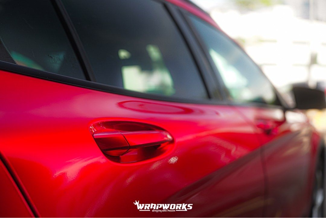 MERCEDES GLA - SOUL RED FULL VINYL WRAP, Car Accessories, Accessories ...