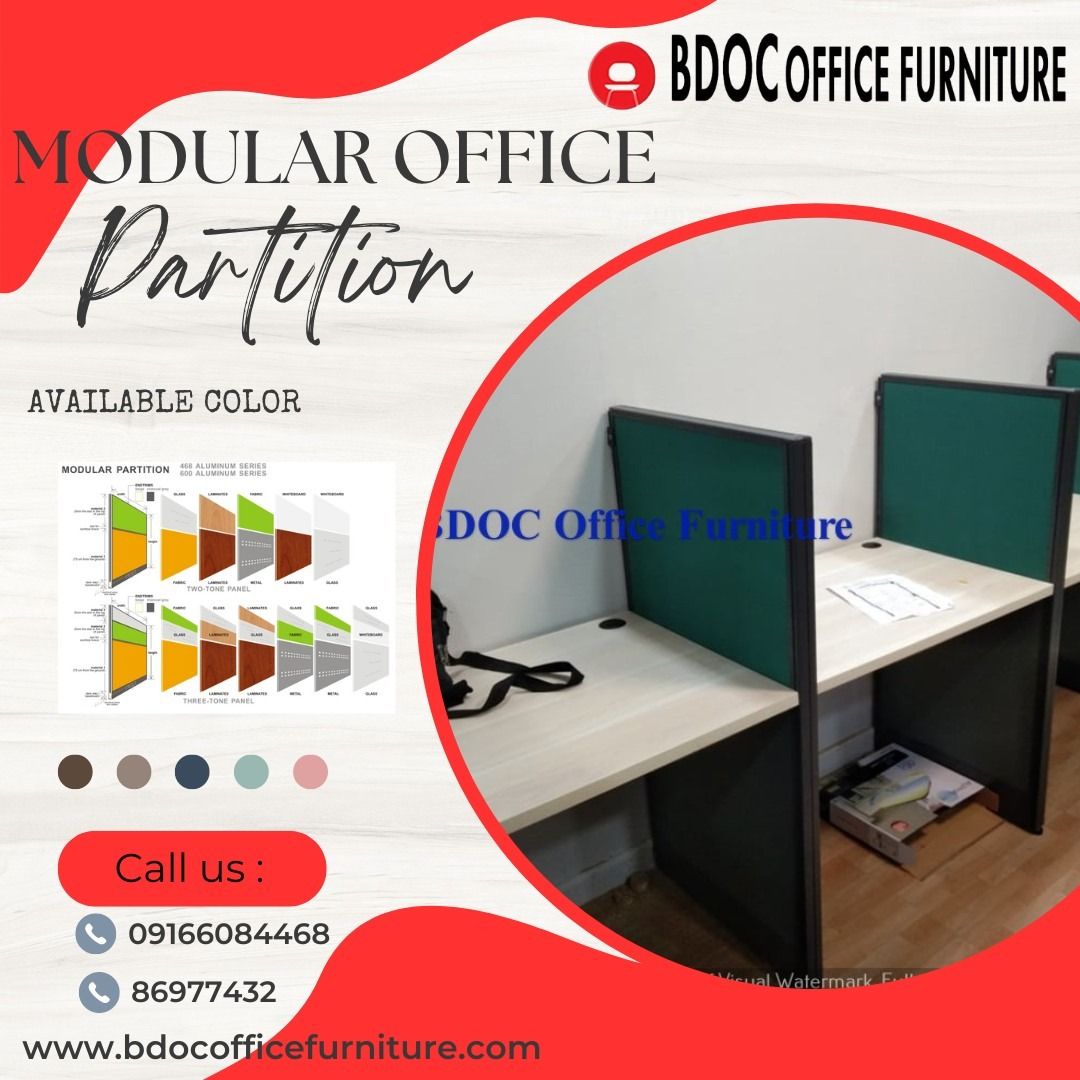 Modular Office Table Partition, Furniture & Home Living, Office ...